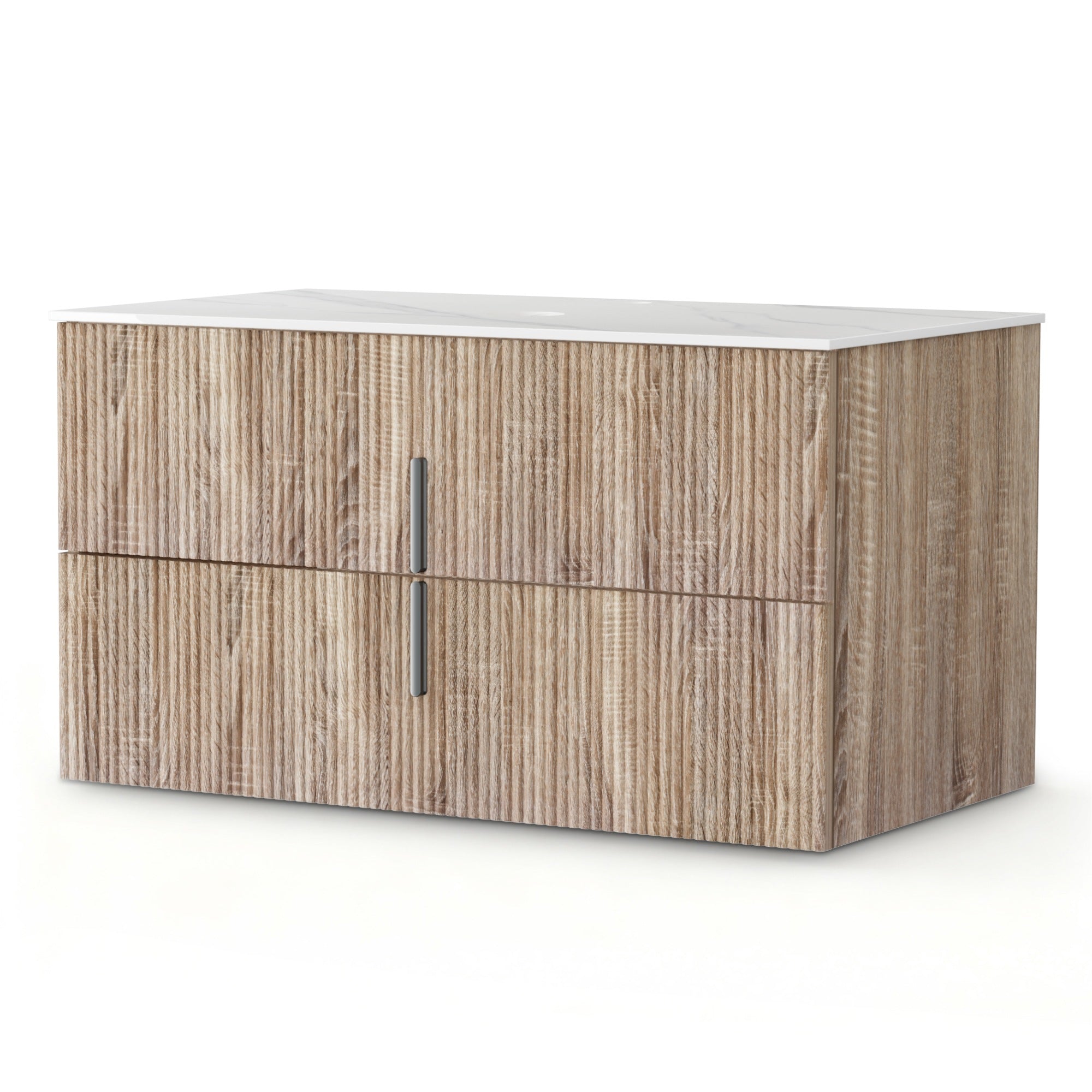 Cefito 900mm Bathroom Vanity Unit - Wall Hung Timber Front Pine Cabinet ...
